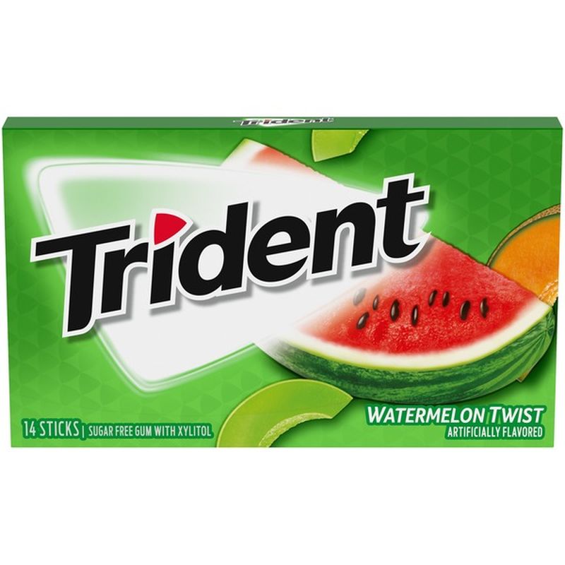 Trident Watermelon Twist Sugar Free Gum (0.9 oz) - Instacart
