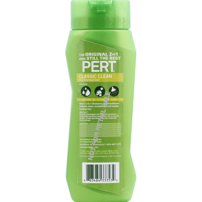 Pert Shampoo & Conditioner, 2 in 1, Classic Clean, for Normal Hair (13. ...