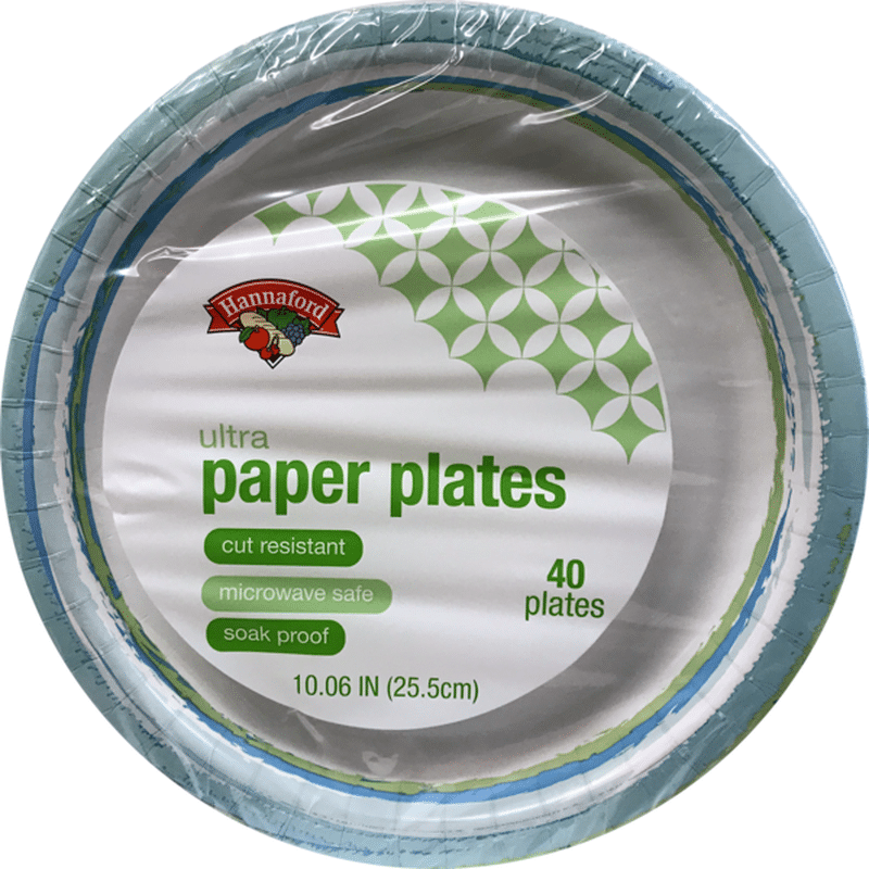 Hannaford 10 1/16" Ultra Paper Plates (40 ct) - Instacart