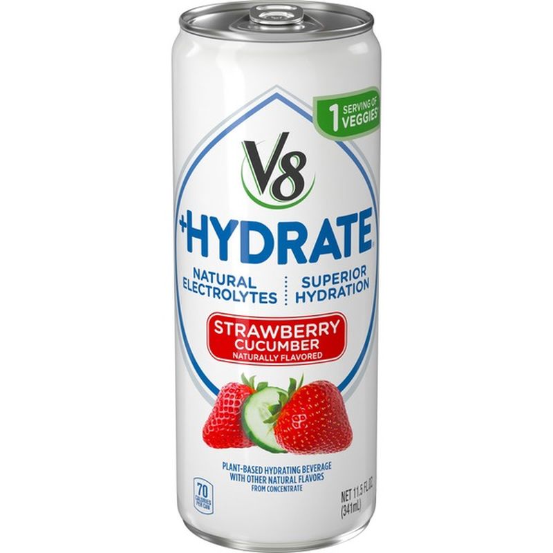 V8® +Hydrate Plant-Based Hydrating Beverage, Strawberry Cucumber (11.5 ...
