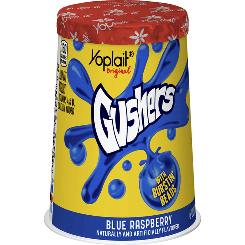 Yoplait Original Lowfat Yogurt, Gushers Blue Raspberry (6 oz) - Instacart