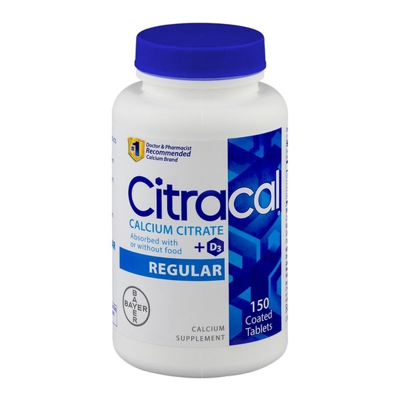 Citracal Calcium Citrate Regular Coated Tablets - 150 CT (150 ct ...