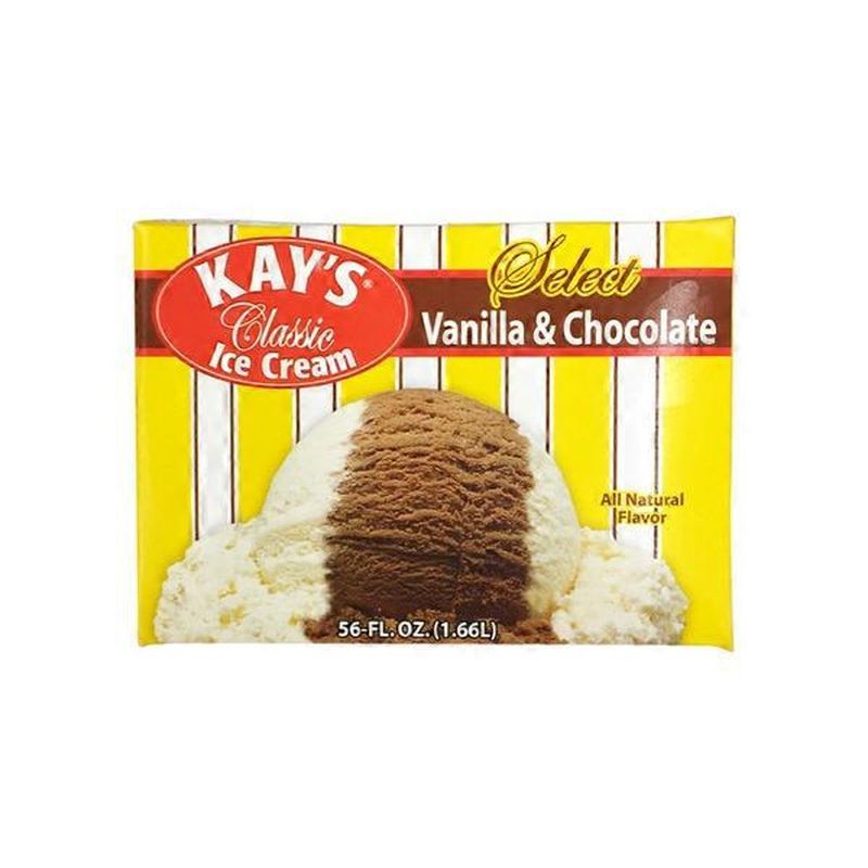Kay's Vanilla & Chocolate Square Ice Cream (56 fl oz) - Instacart