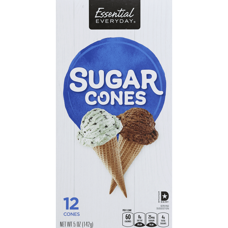 Essential Everyday Sugar Cones (12 each) - Instacart
