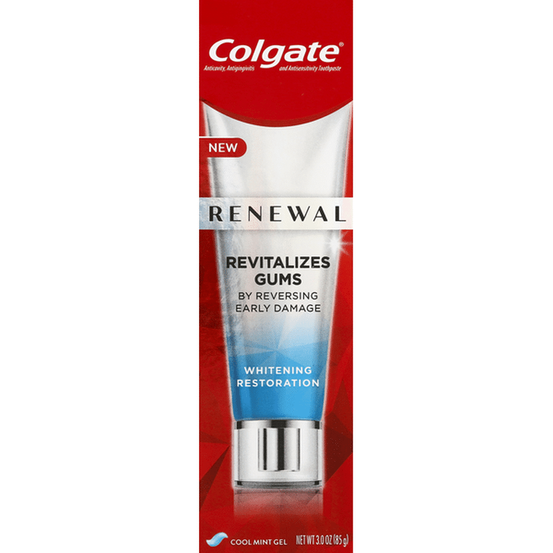 Colgate Toothpaste, Cool Mint Gel, Whitening Restoration (3 oz ...