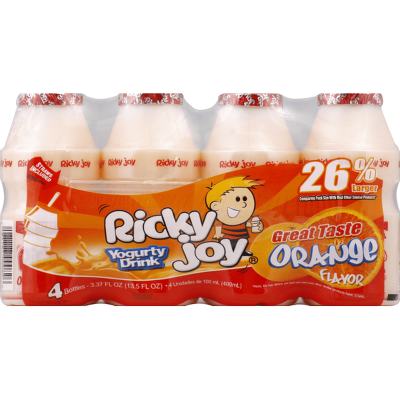 Ricky Joy Yogurty Drink, Orange (4 each) - Instacart