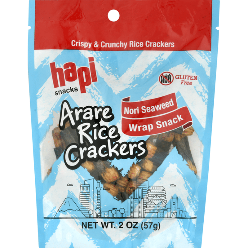 Hapi Arare Rice Crackers, Nori Seaweed, Wrap Snack (2 oz) - Instacart