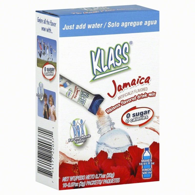Klass Drink Mix, Hibiscus Flavored, Jamaica (10 each) - Instacart