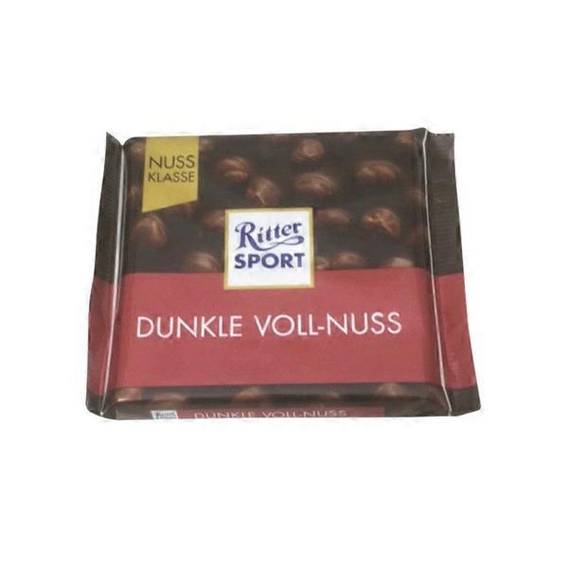 Ritter Sport Dunkle Voll-Nuss Whole Hazelnut Dark Chocolate Bar (3.5 oz ...