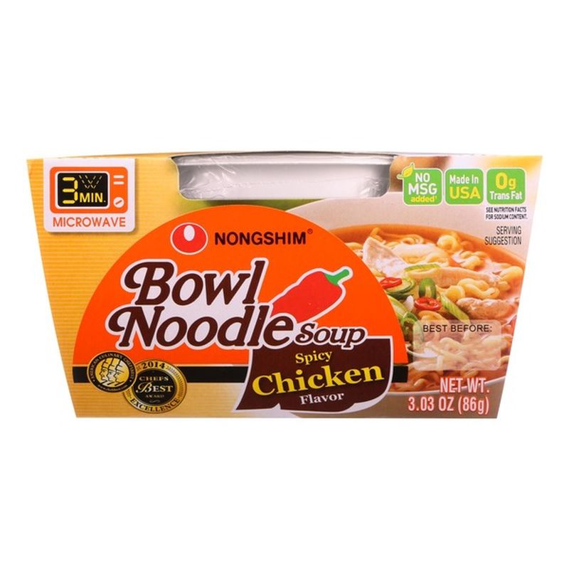 Nongshim Soup Bowl Noodle Spicy Chicken Flavor 303 Oz Instacart