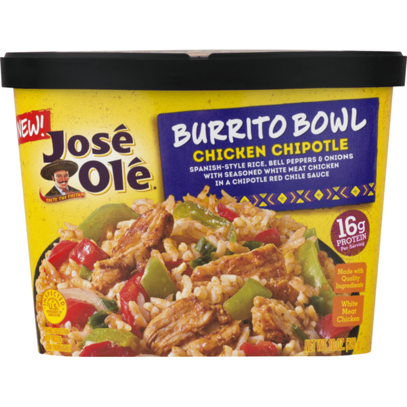 José Olé Burrito Bowl, Chicken Chipotle (10 oz) - Instacart
