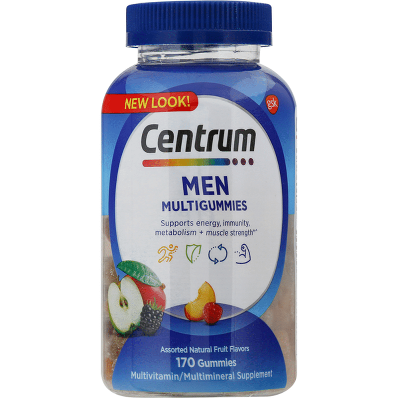 Centrum MultiGummies Men 50+ Multivitamin Gummy, MultiGummies Men 50 ...