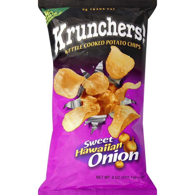 Krunchers! Potato Chips, Kettle Cooked, Sweet Hawaiian Onion (9 oz ...