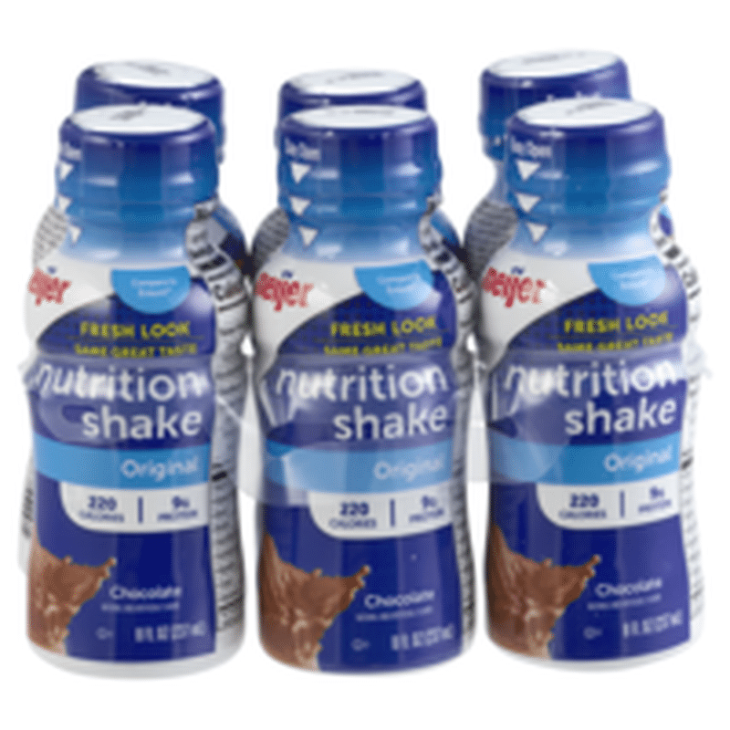 Meijer Milk Chocolate Flavored Original Nutrition Shake (6 ct) - Instacart