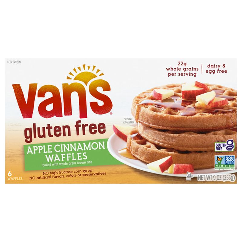 Van's Foods Waffles, Gluten Free, Apple Cinnamon | Wegmans