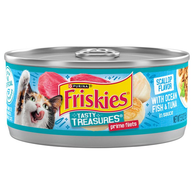 Purina Friskies Tasty Treasures Cat Food, Prime Filets, with Ocean Fish ...