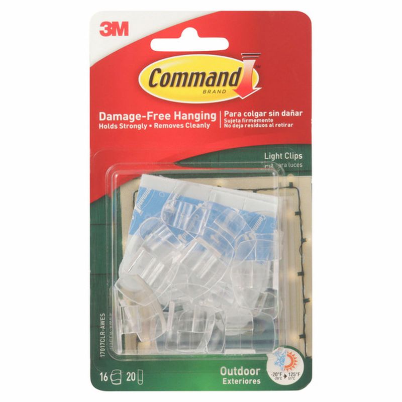 Command™ Light Clips, Outdoor, Damage-Free Hanging | Wegmans