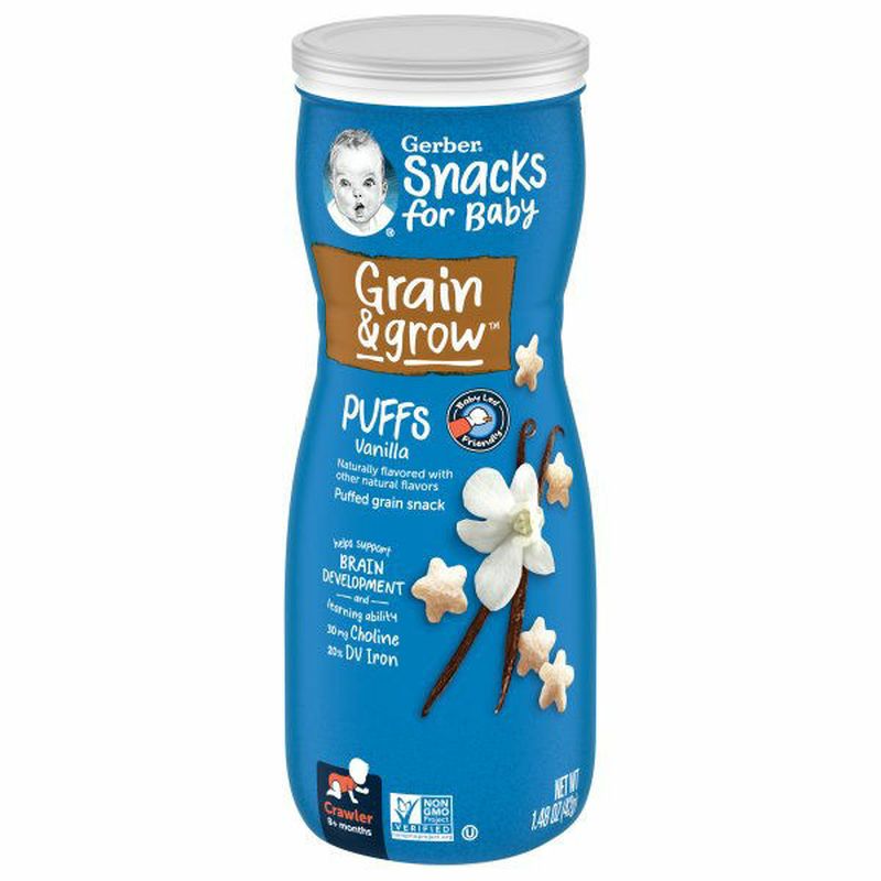 Gerber Snacks for Baby Puffs, Vanilla, Grain & Grow | Wegmans