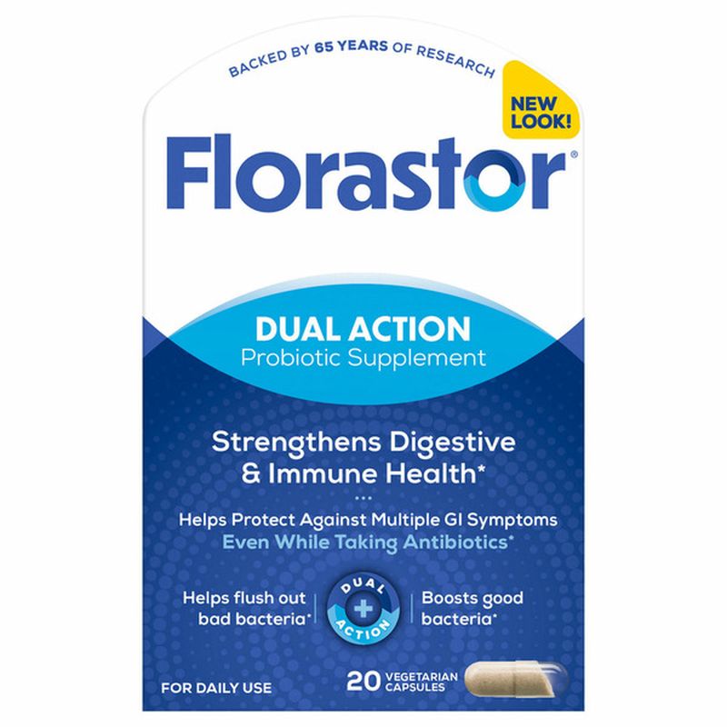 Florastor Probiotic Supplement, Dual Action, Vegetarian Capsules | Wegmans