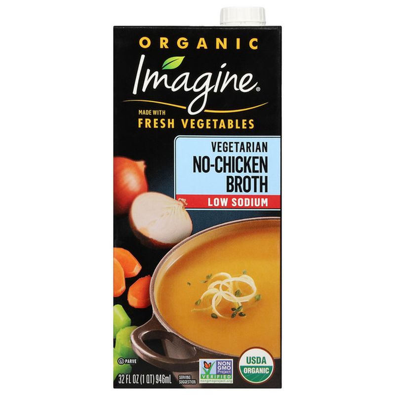Imagine No-Chicken Broth, Low Sodium, Organic, Vegetarian | Wegmans