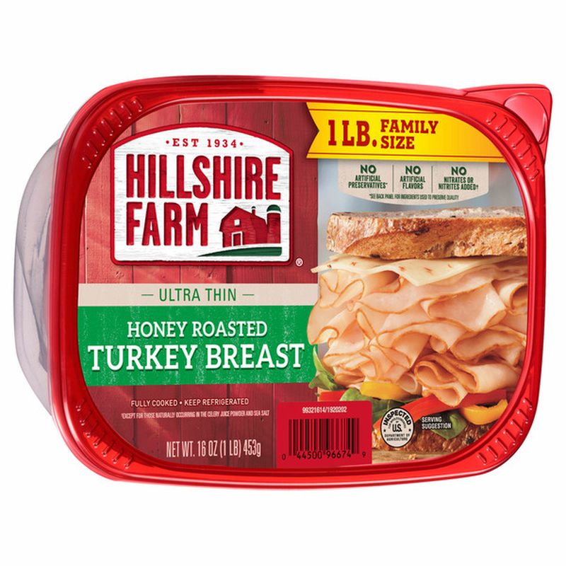 Hillshire Farm Ultra Thin Sliced Deli Lunch Meat, Honey Roasted Turkey Breast, 16 oz | Wegmans