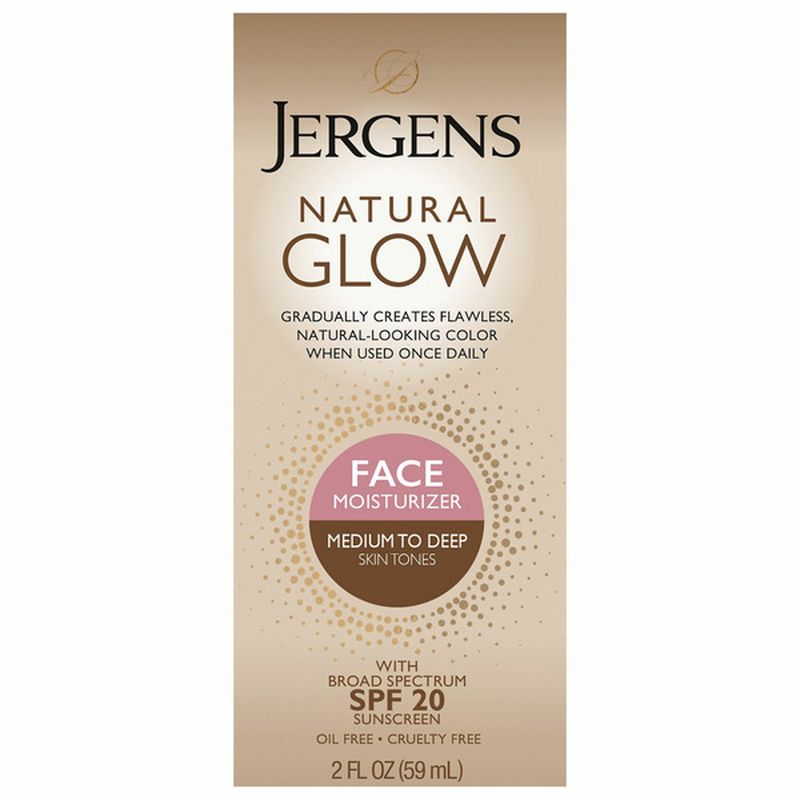 Jergens Face Moisturizers, with Broad Spectrum SPF 20, Medium to Deep ...