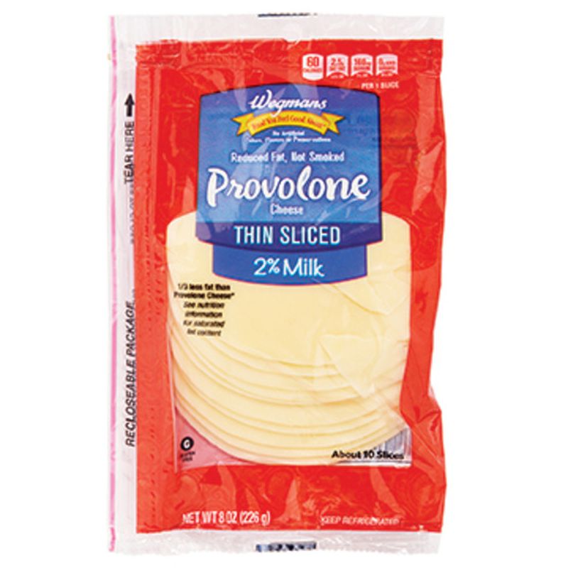 Wegmans Provolone Cheese, Thin Sliced, 2% Milk, Reduced Fat, Not Smoked ...