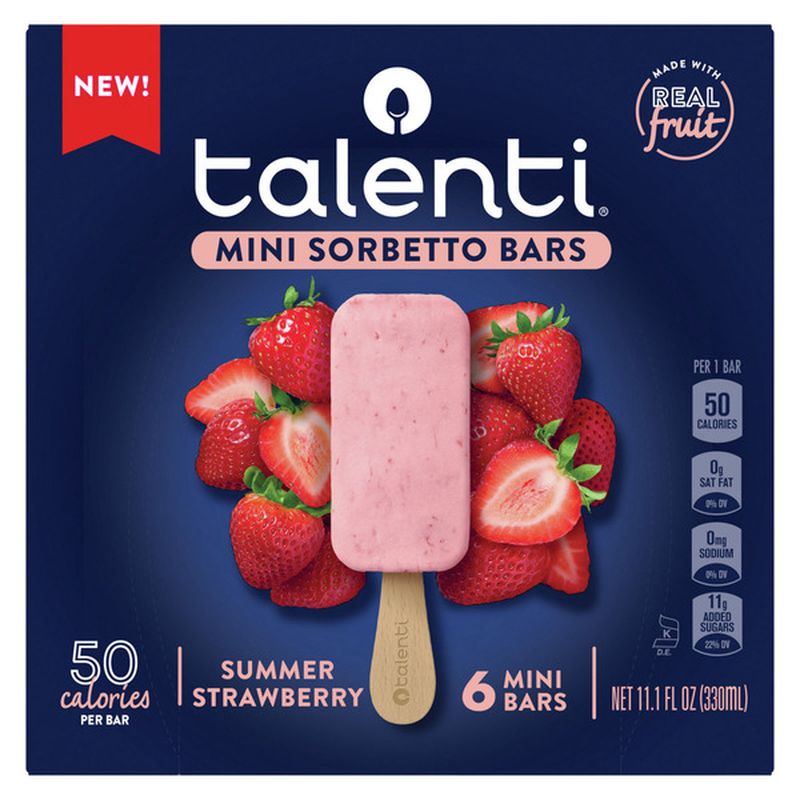 Talenti Mini Sorbetto Fruit Bars Summer Strawberry | Wegmans