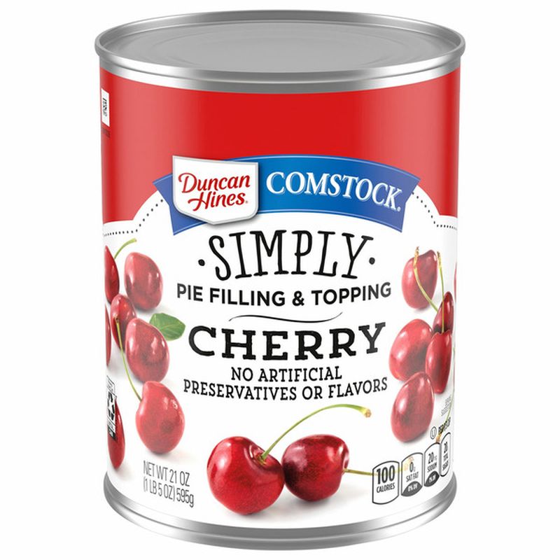 Duncan Hines Comstock Comstock Pie Filling & Topping, Cherry, Simply ...