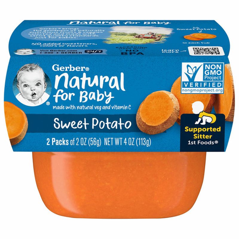 Gerber Natural for Baby Sweet Potato, Supported Sitter 1st Foods | Wegmans
