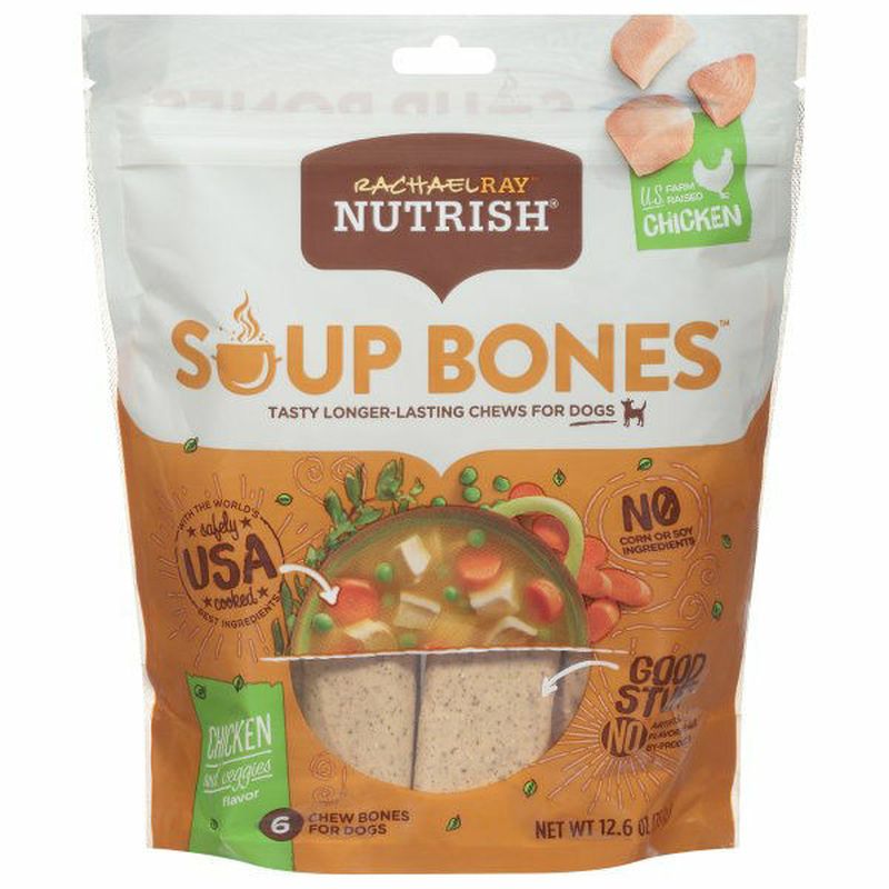 Rachael Ray Nutrish Soup Bones Chews for Dogs, Chicken and Veggies ...