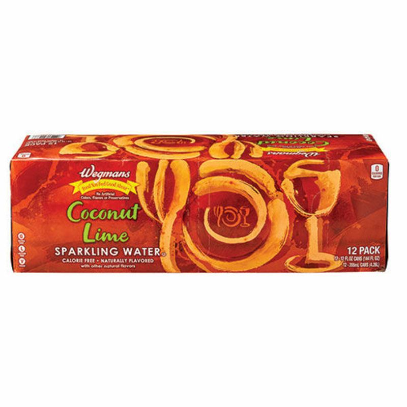 Wegmans Coconut Lime Sparkling Water, 12 Pack Cans | Wegmans