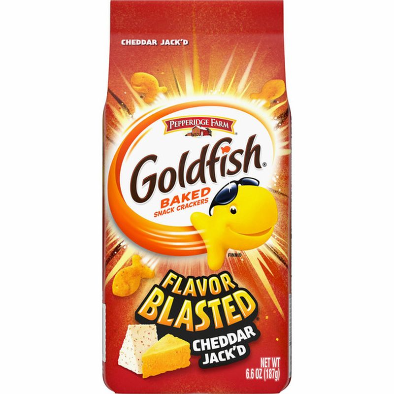 Pepperidge Farm Goldfish Goldfish Flavor Blasted Cheddar Jack'd ...