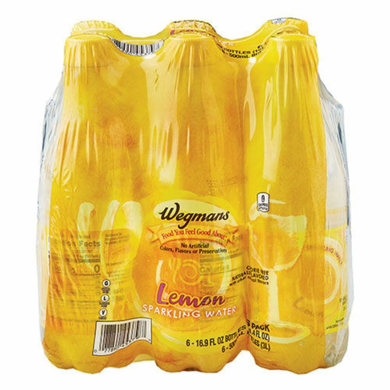 Wegmans Lemon Sparkling Water, 6 Pack | Wegmans
