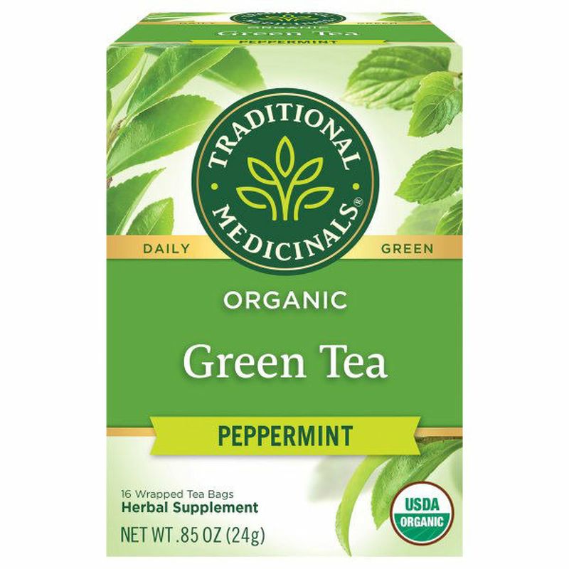 Traditional Medicinals Green Tea, Organic, Peppermint, Tea Bags | Wegmans
