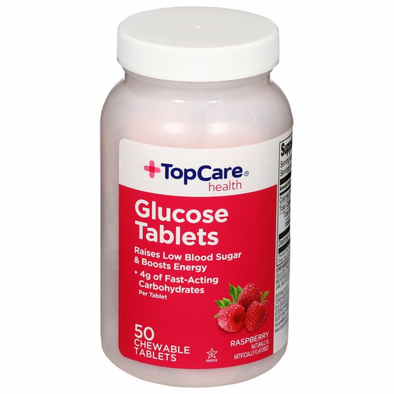 TopCare Health Glucose, Chewable Tablets, Raspberry | Wegmans