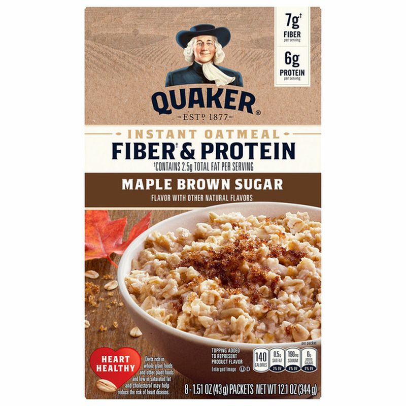 Quaker Oatmeal, Maple & Brown Sugar, Instant | Wegmans