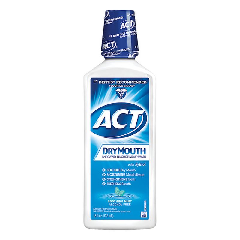 ACT Mouthwash, Anticavity Fluoride, Soothing Mint, Dry Mouth | Wegmans