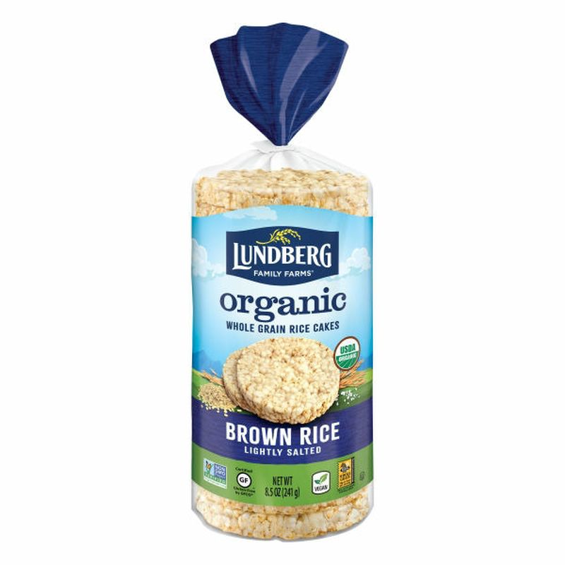 Lundberg Family Farms Rice Cakes, Organic, Whole Grain, Brown Rice ...