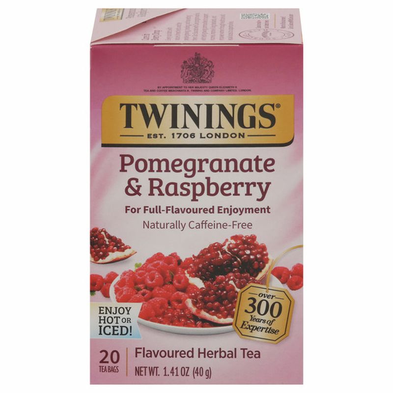 Twinings Herbal Tea, Flavoured, Pomegranate & Raspberry, Tea Bags | Wegmans