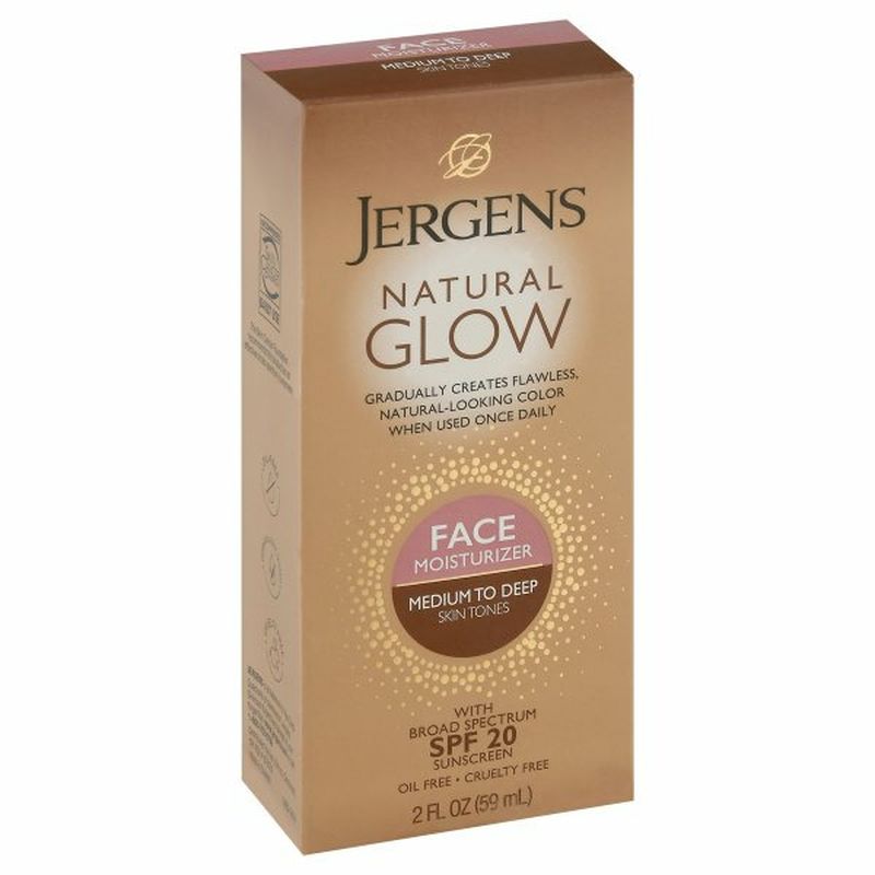 Jergens Natural Glow Face Moisturizer, with Broad Spectrum SPF 20 ...