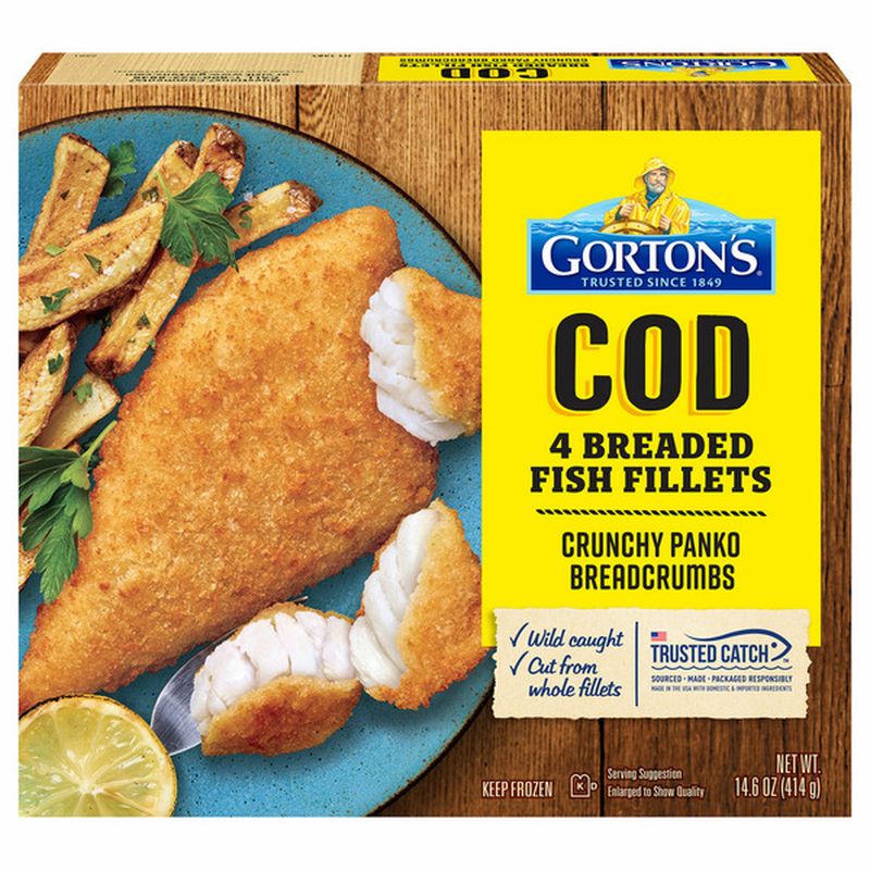 Gorton's Fish Fillets, Breaded, Cod | Wegmans