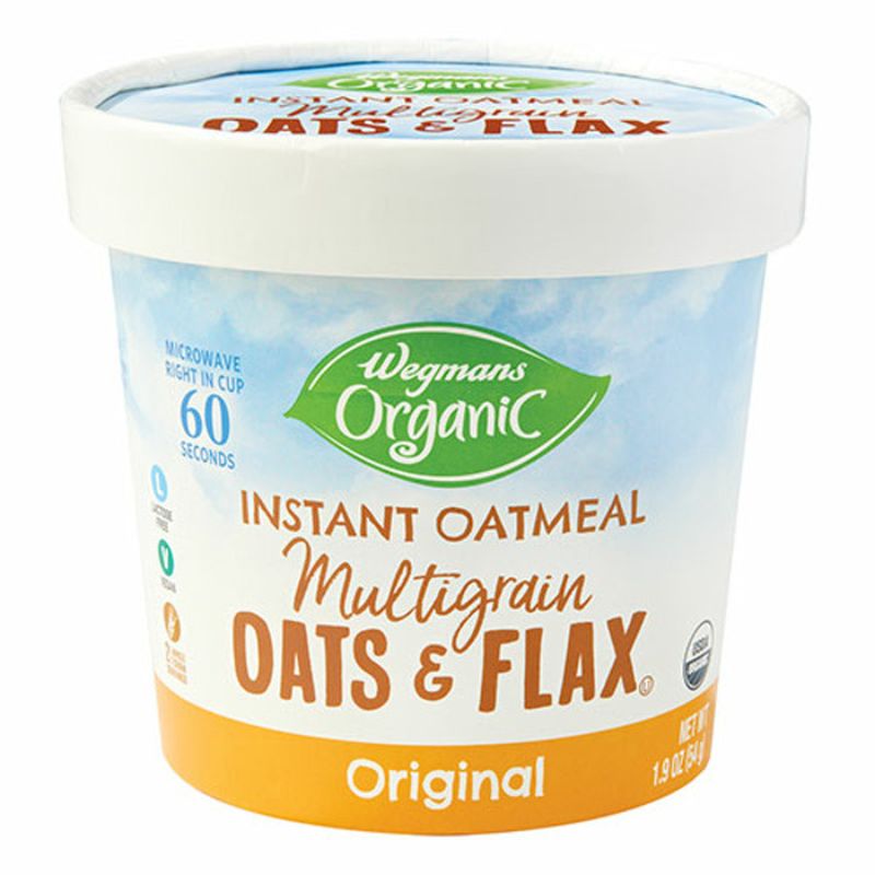 Wegmans Organic Original Oats & Flax Instant Oatmeal | Wegmans