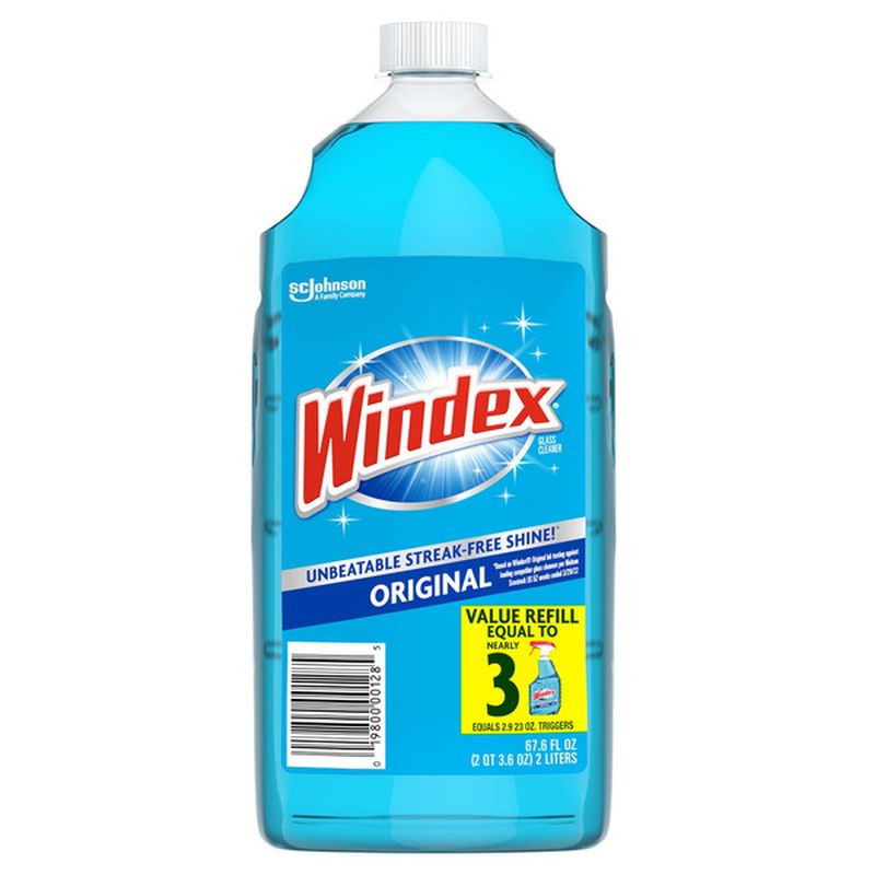 Windex® Raid Glass Cleaner Refill, Original Blue, 2 L | Wegmans