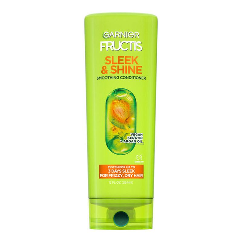 Garnier Fructis Sleek & Shine Smoothing Conditioner for Frizzy, Dry ...