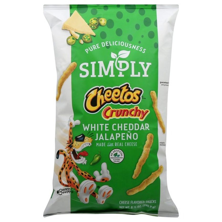 Simply Cheetos Snacks, White Cheddar Jalapeno, Crunchy