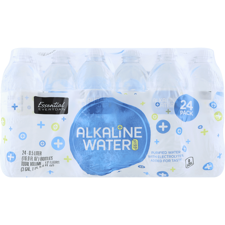 Essential Everyday Alkaline Water, with Electrolytes, 24 Pack